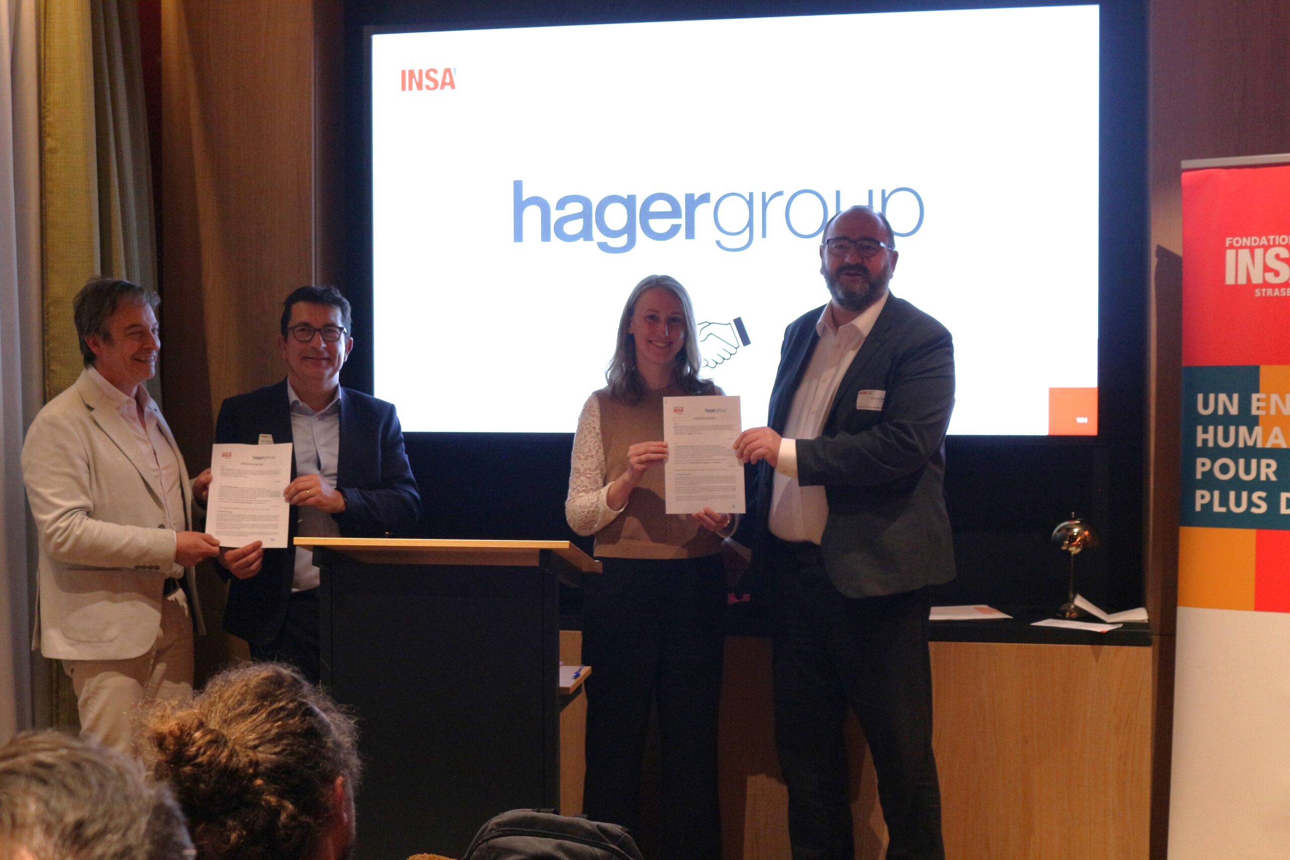 La fondation INSA Strasbourg et Hager Group renouvellent leur convention de mécénat pour les ...